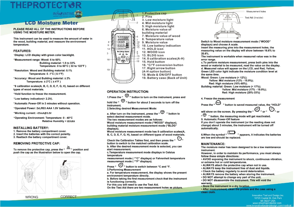 Welcome to Shoptheprotector - LCD Moisture Meter
